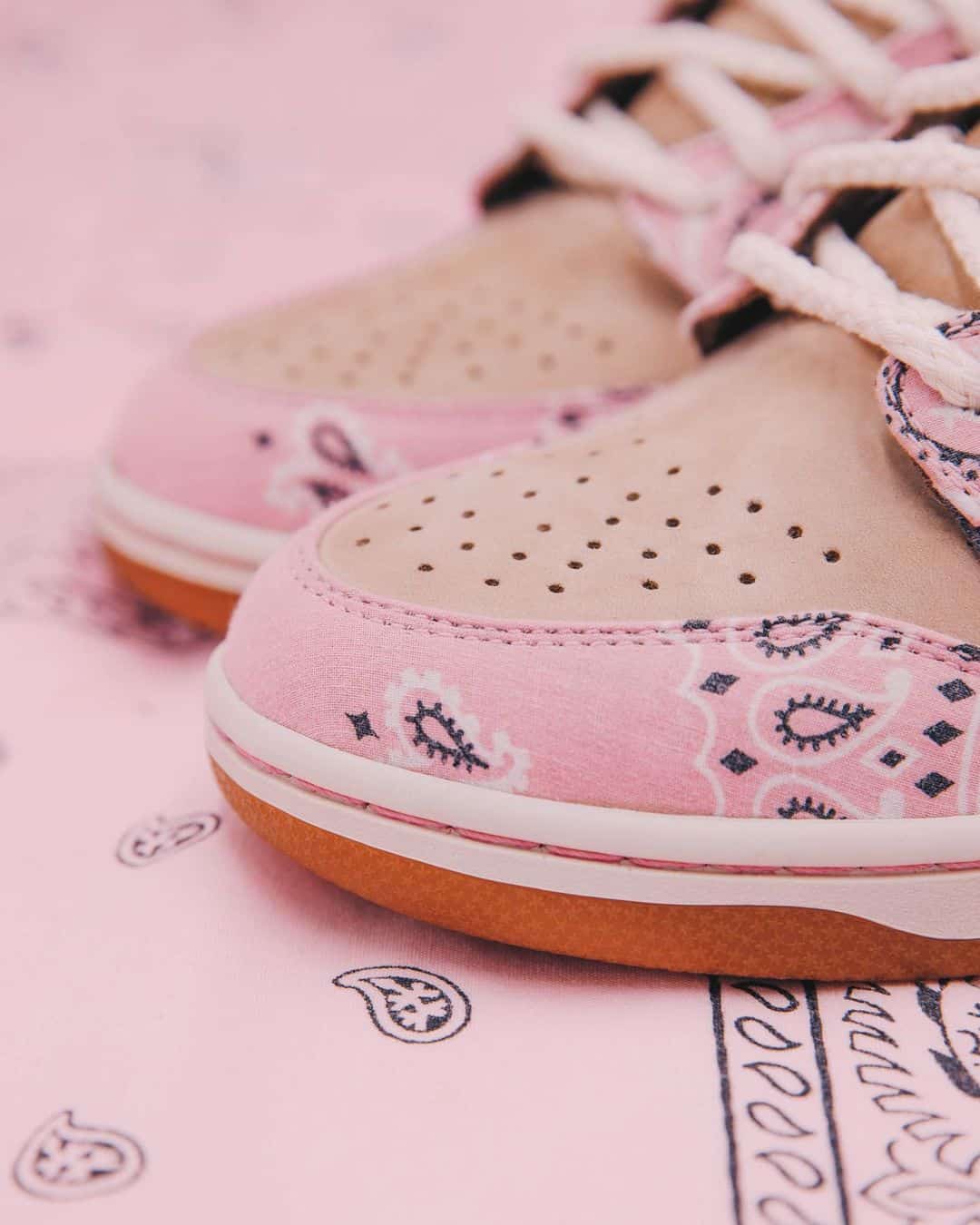 These Pinkberry Bandana Nike Dunk Low Sneakers Are a Must-Have