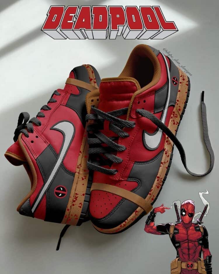 Deadpool And Wolverine Nike Dunk Low Sneakers Are Amazing