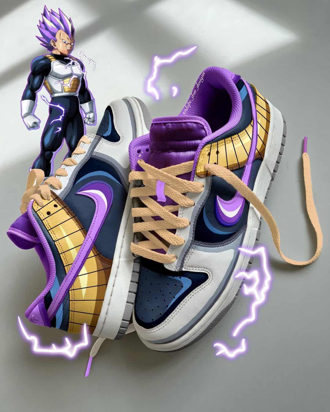 Get The Dragon Ball Super Vegeta Ultra Ego x Nike Dunk Low
