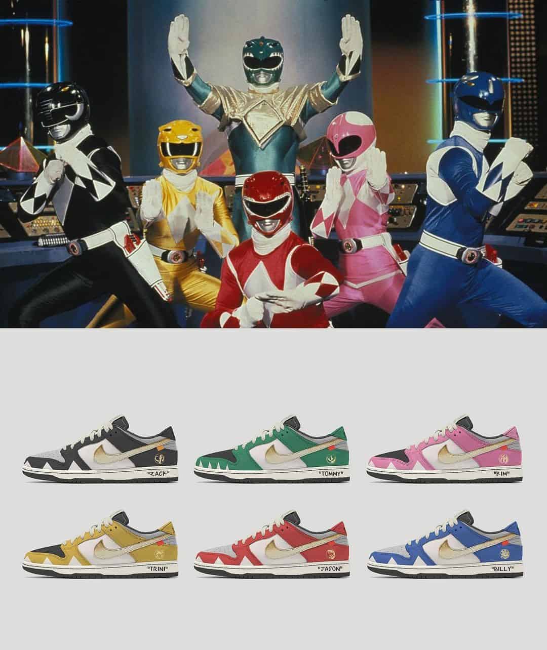 Go, Go Mighty Morphin Power Rangers x Nike Dunks