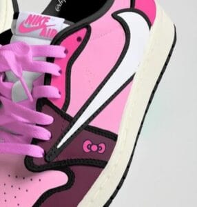 Travis Scott x Air Jordan 1 Sneaker Gets A "Hello Kitty" Colourway