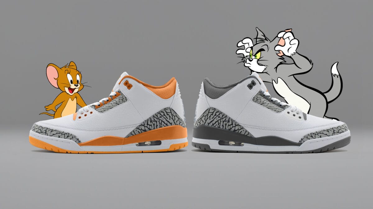 These Air Jordan 3 x Tom & Jerry Sneakers Are Simple, Fun & Beautiful