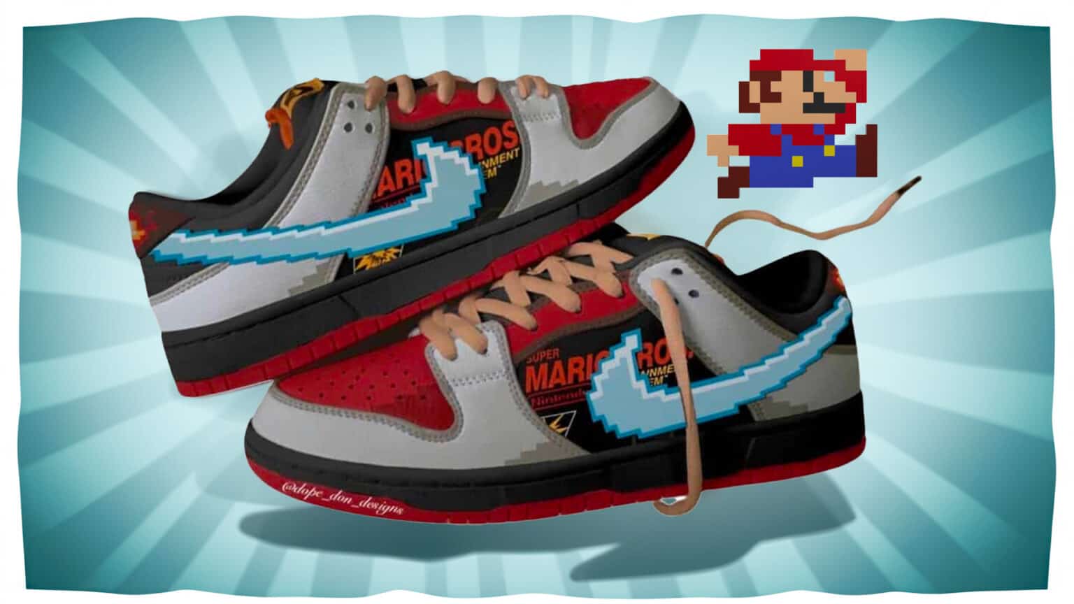 Nintendo Meets Nike Dunk in These Retro “Level Up” Sneakers Fans Will Love