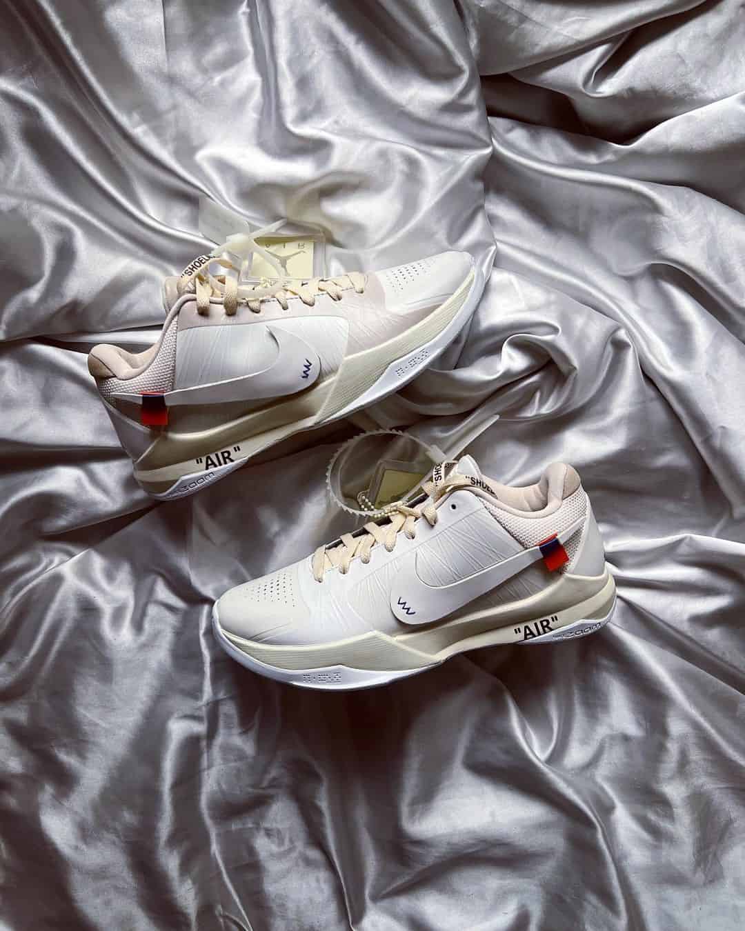 Off-White x Nike Zoom Kobe 5 "White" Sneakers Are Hot