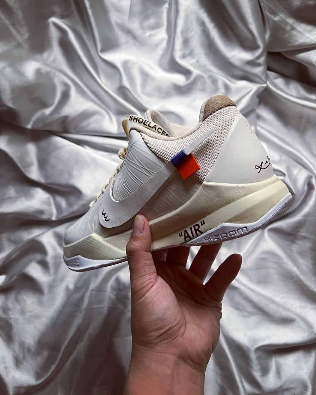Off-White x Nike Zoom Kobe 5 "White" Sneakers Are Hot