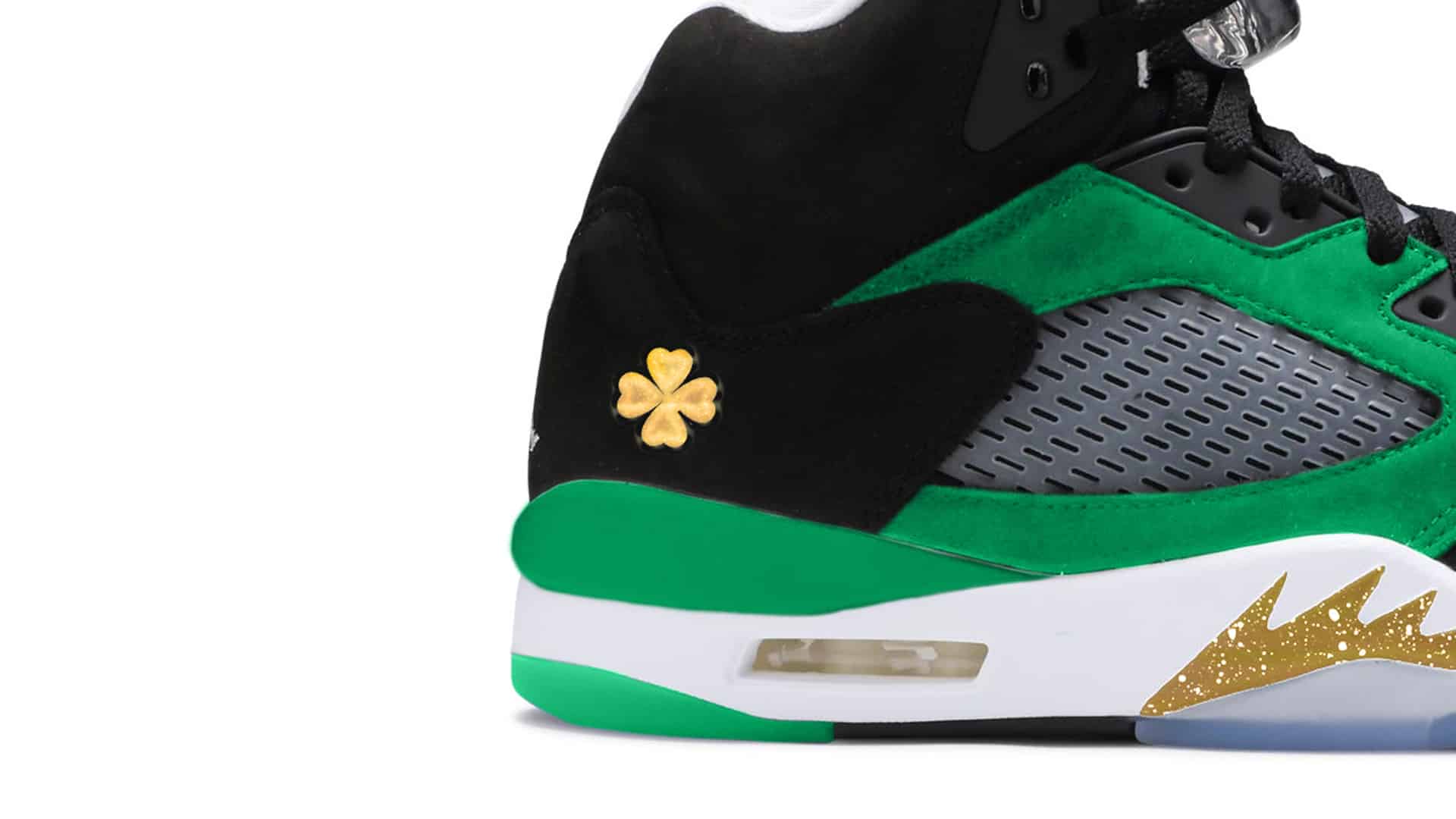 Custom St Patrick’s Day Air Jordan 5 Sneakers - Feel Lucky