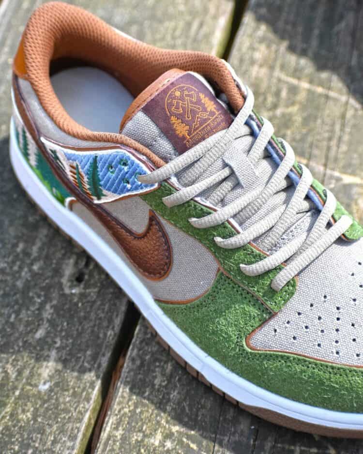 "Enjoying Nature" Nike Dunk Low Captures A Beautiful Woodland