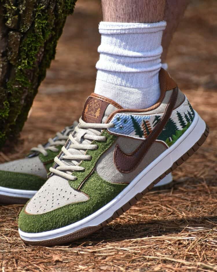 "Enjoying Nature" Nike Dunk Low Captures A Beautiful Woodland