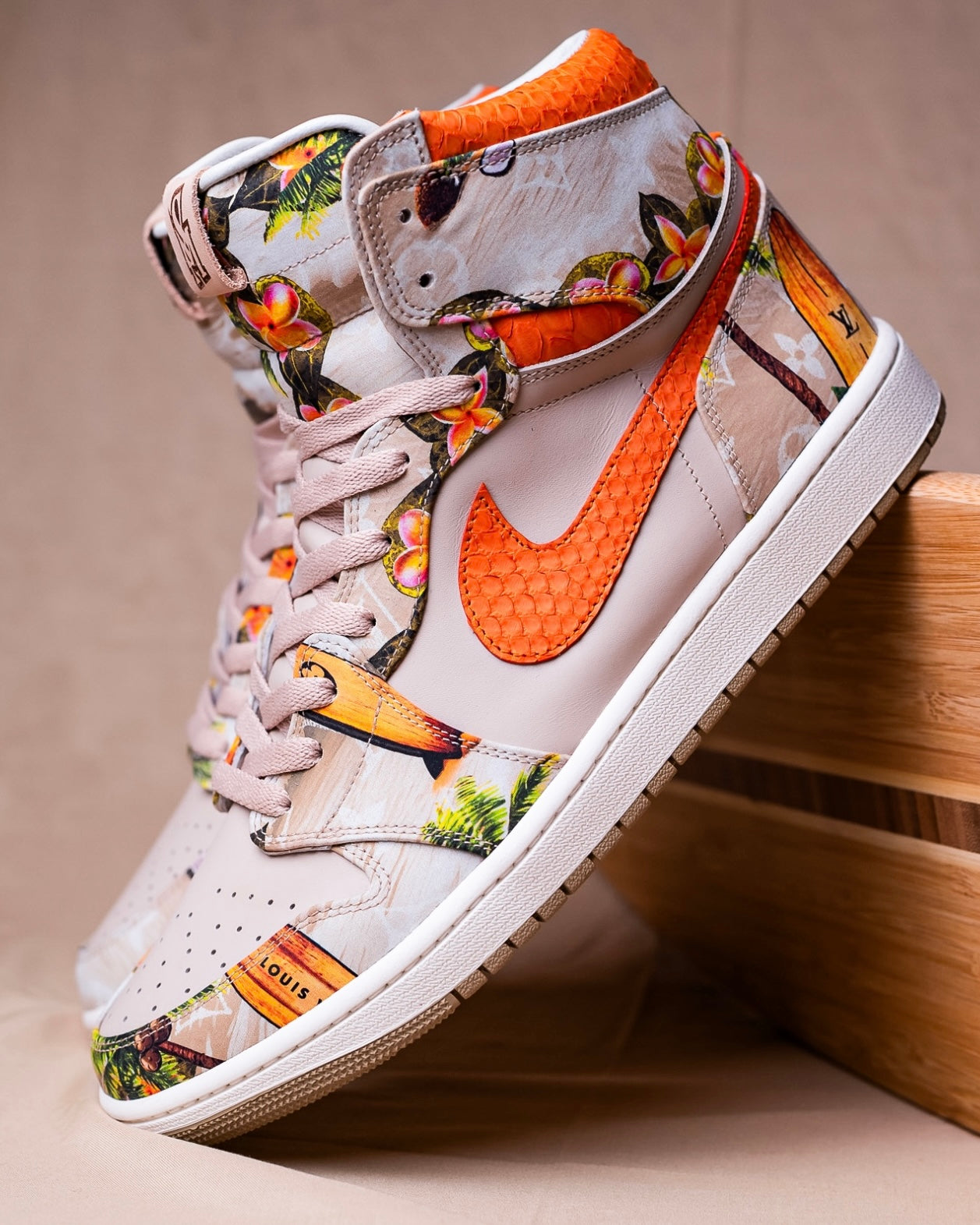 Louis Vuitton x Air Jordan 1 High "Floral" Stuns Sneakerheads