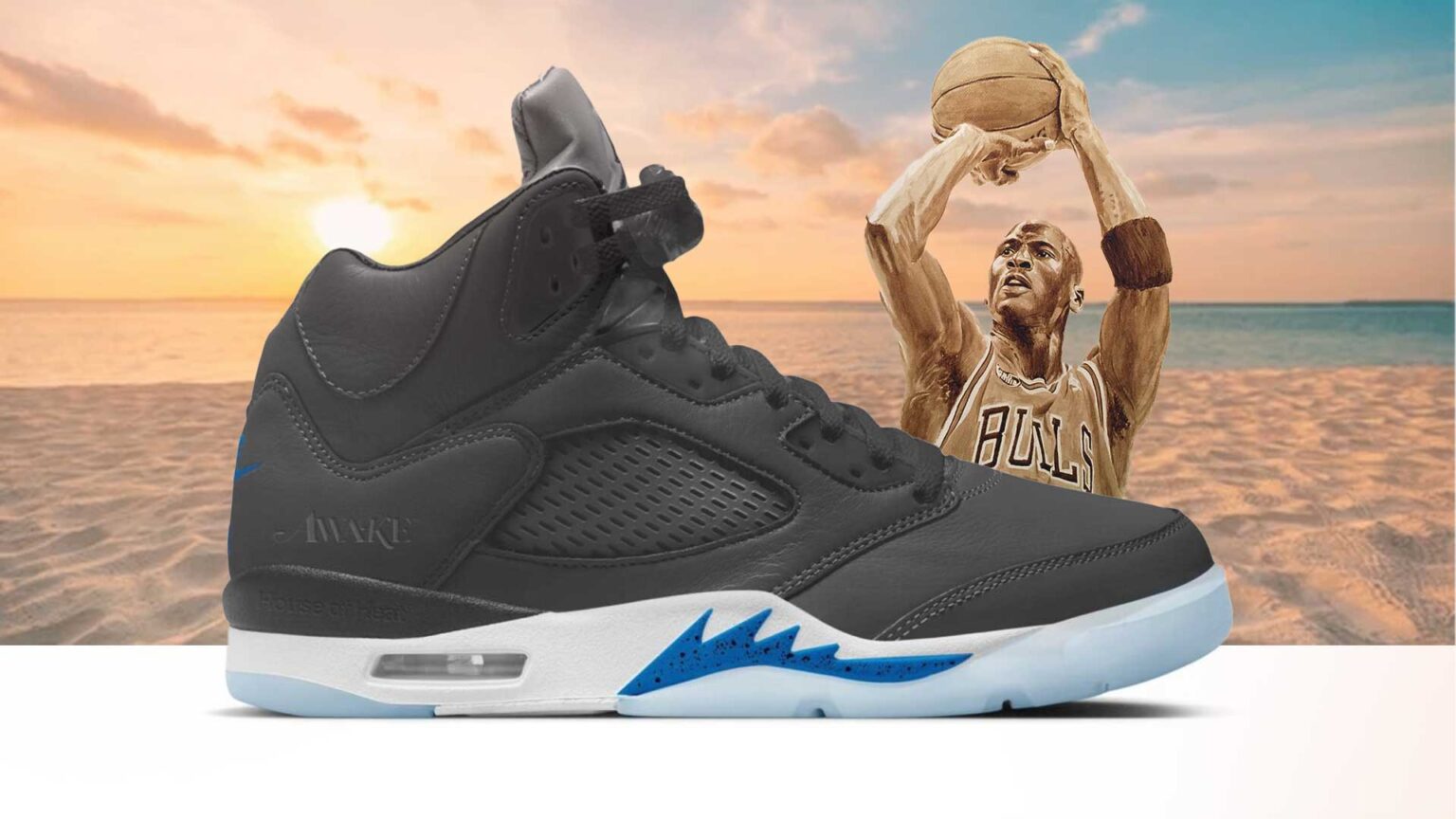 Awake NY x Air Jordan 5 “Black/Racer Blue” Collab Drops Soon
