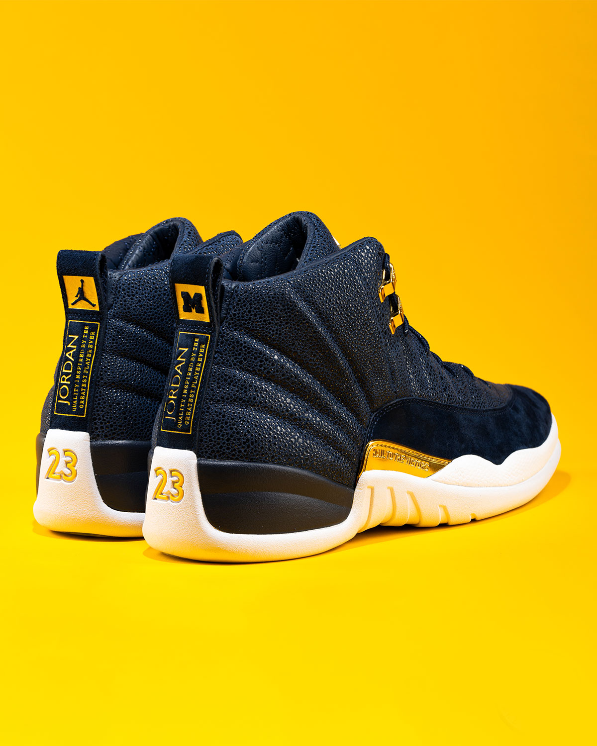 The Air Jordan 12 "Michigan" PE Is Beautiful