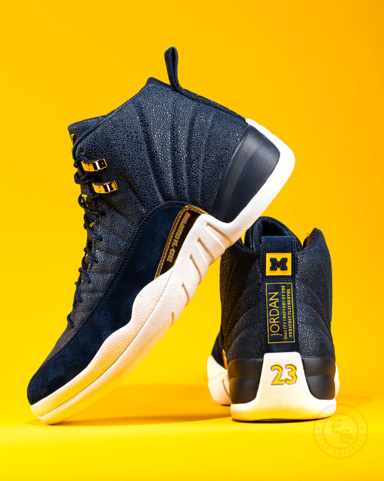 The Air Jordan 12 "Michigan" PE Is Beautiful