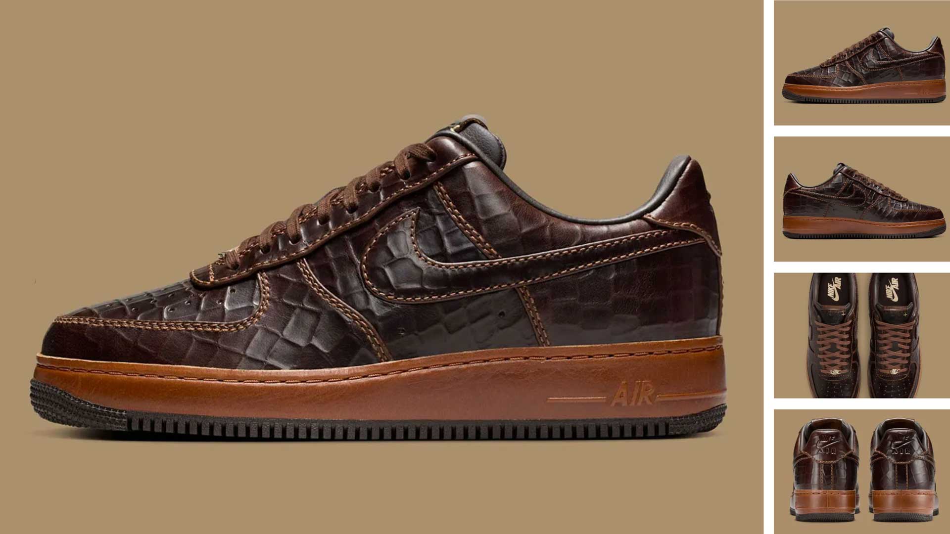 Nike Air Force 1 Low “Fauna Brown” Gets Church Shoe Vibes