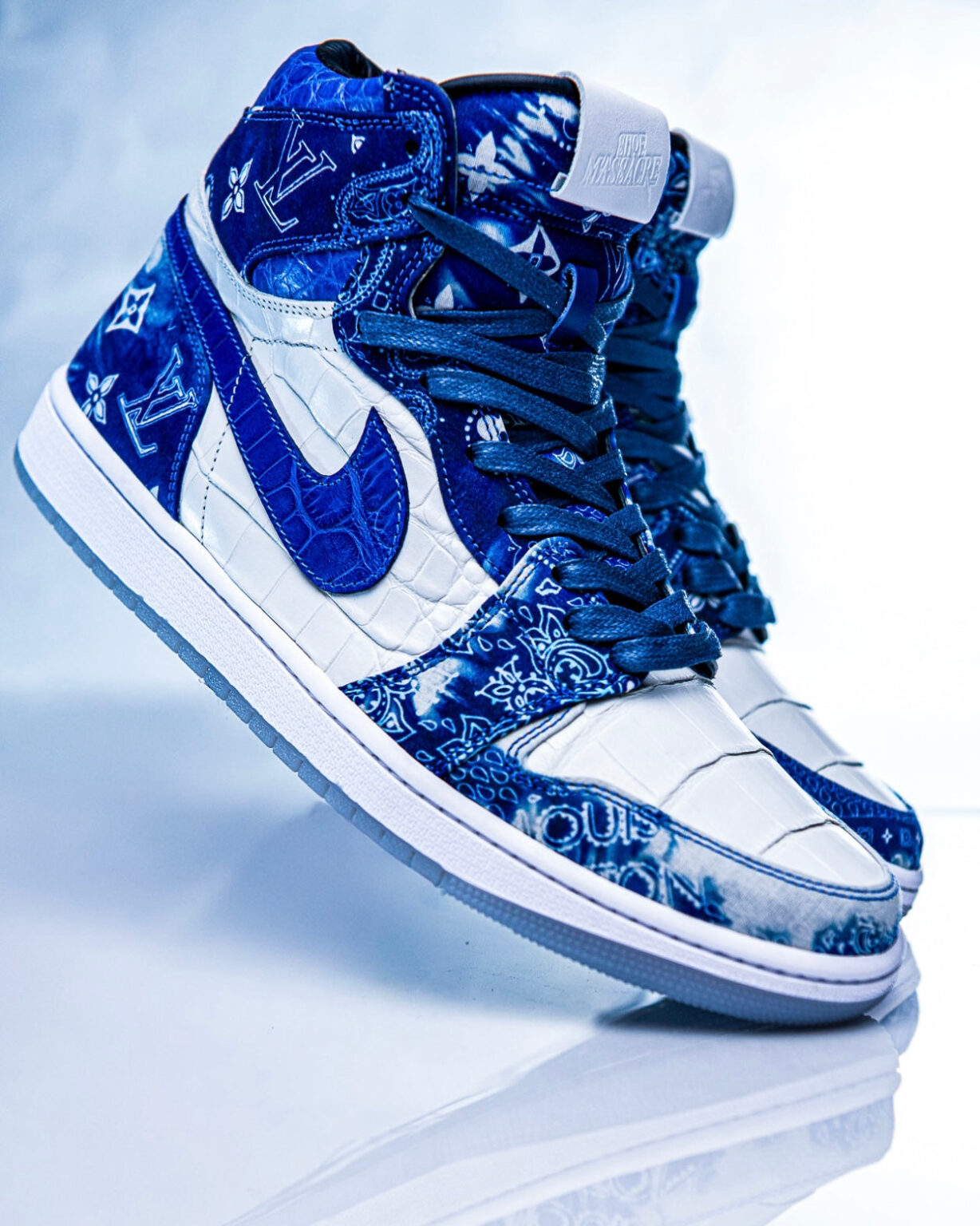 Louis Vuitton x Air Jordan 1 High "Bandana" Stuns Sneakerheads